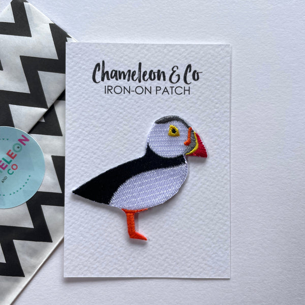 Puffin Iron-On Patch – chameleon and co